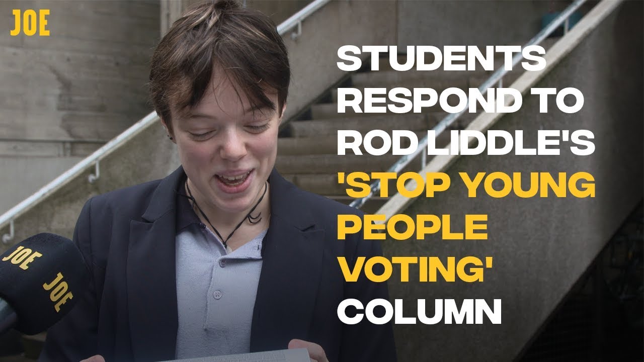Students react to Rod Liddle's 'stop young people voting' column - YouTube