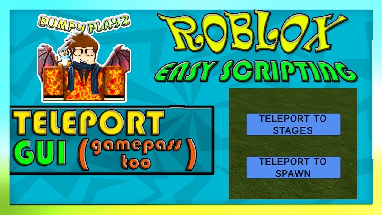 HOW TO MAKE A TELEPORT GUI WHICH ACTIVATES ON GAMEPASS | ROBLOX 2019 ...
