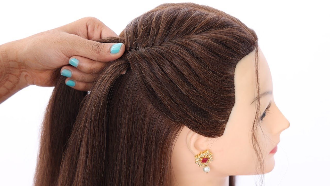 2 cute open hairstyle for wedding functions | hairstyle for bride ...