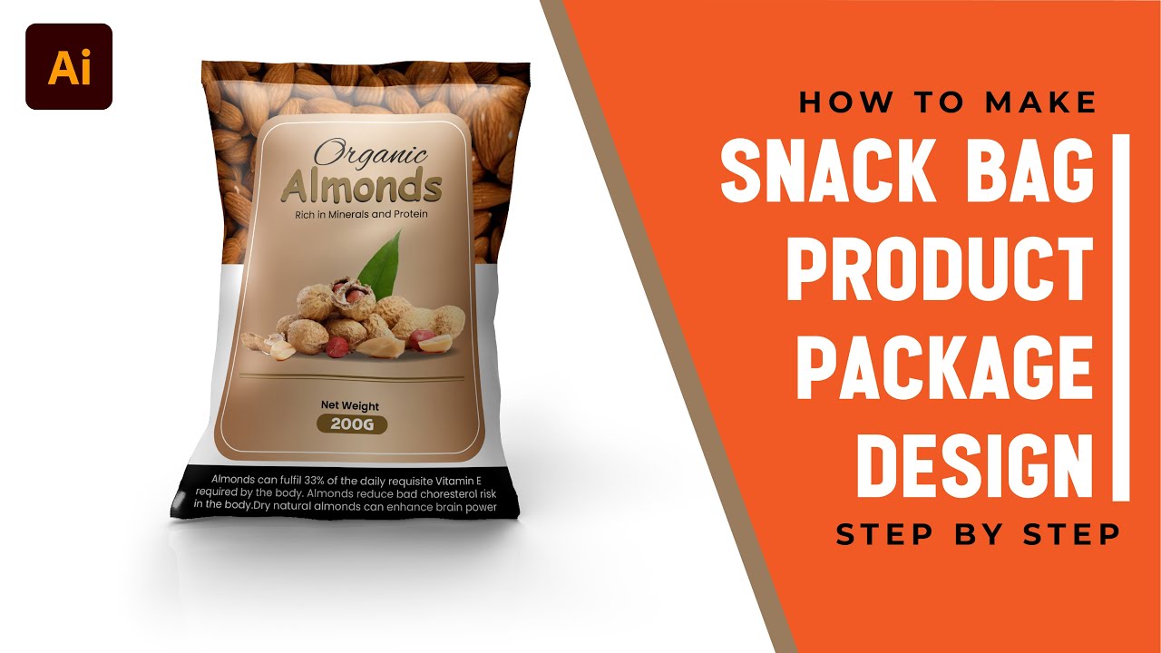 How To Design A Almonds Package Design In Adobe Illustrator - YouTube