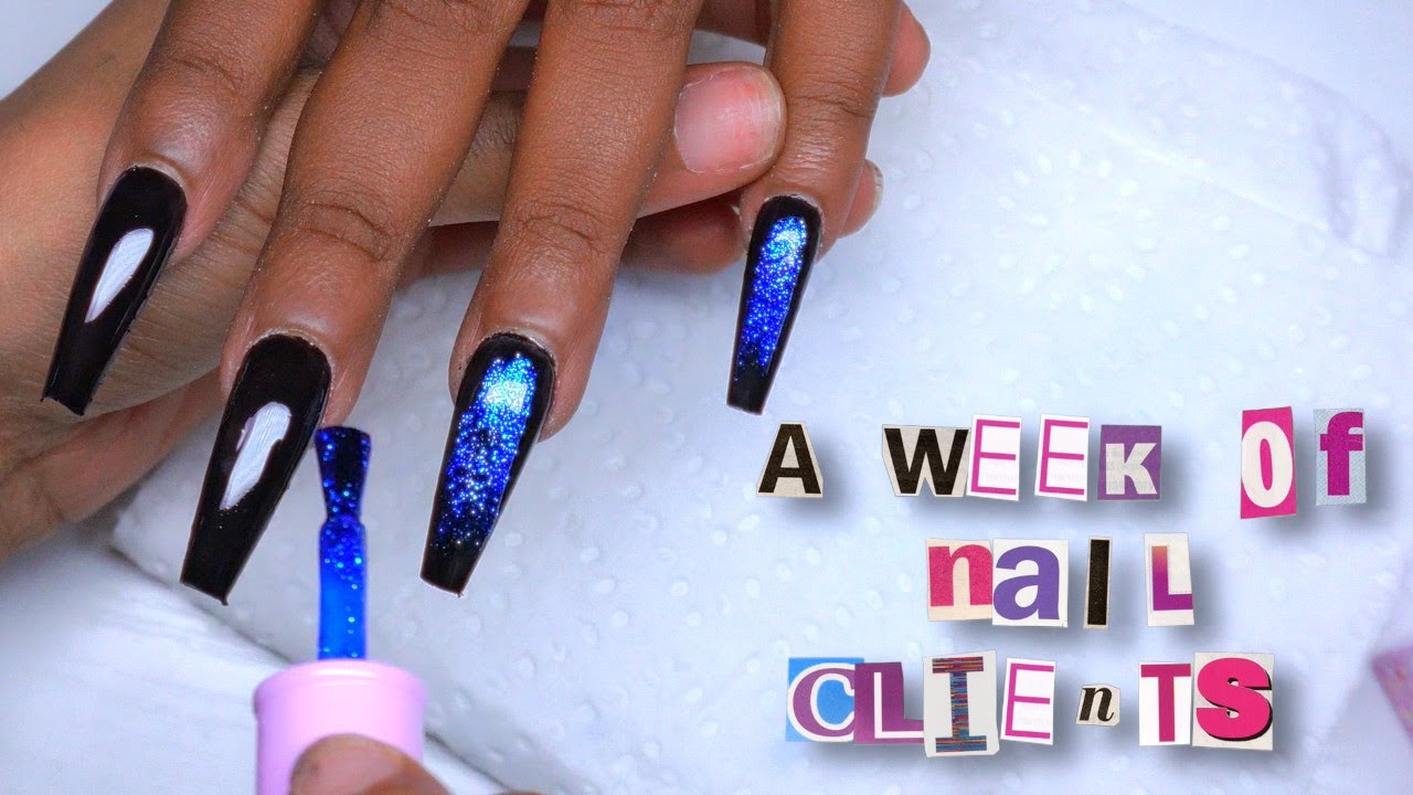a week of nail clients | watch me work!! | NAIL COMPILATION - YouTube
