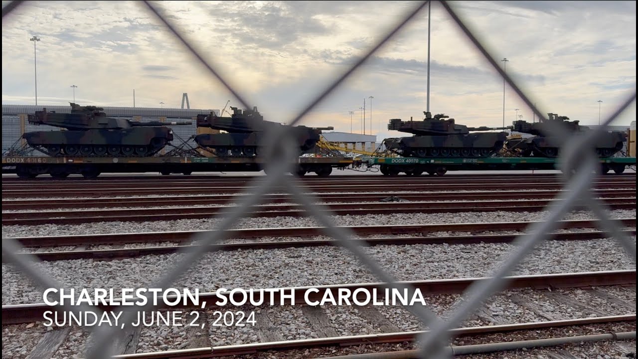 Dozens (Maybe a HUNDRED) Military Tanks Being Shipped Out Of Charleston ...