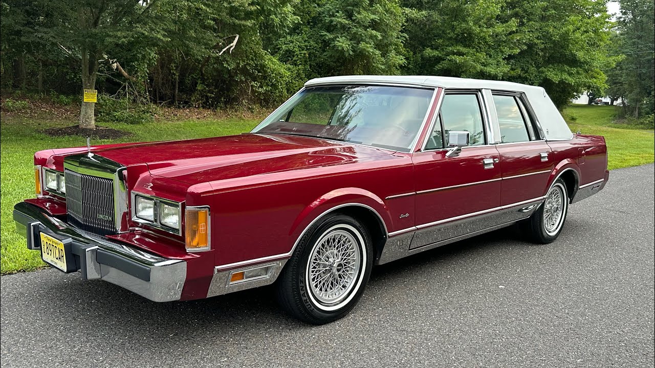 1989 Lincoln Towncar Currant Red over Oxford White Leather 8/5/25 - YouTube