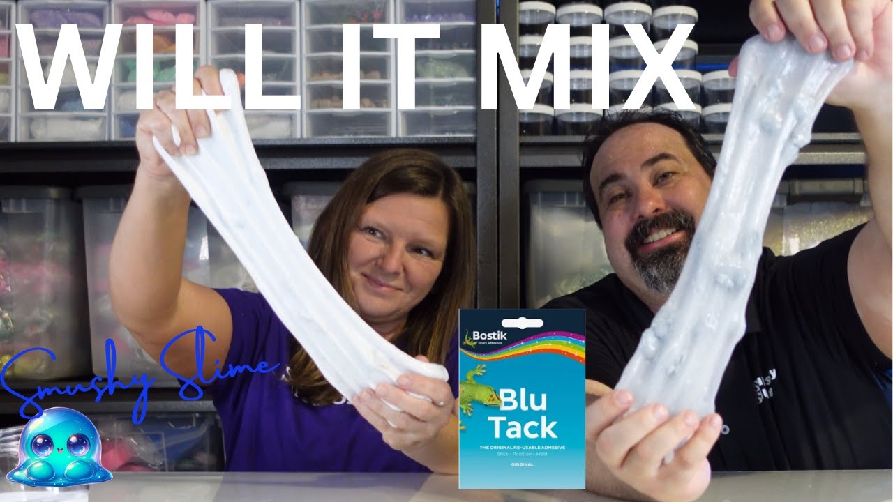 Will Blu Tack Mix Into Our Slime - Smushy Slime - YouTube