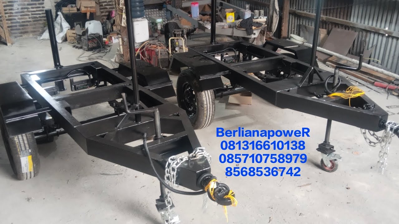 TRAILER GENSET TROLI ANHANG GEROBAK KERETA TRAFO PLN POMPA DIESEL ...