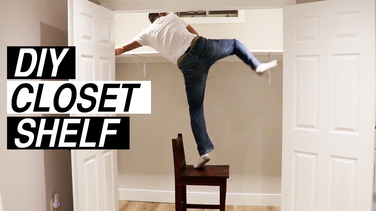 HOW TO INSTALL A SHELF ON THE WALL (using RYOBI tools) - YouTube