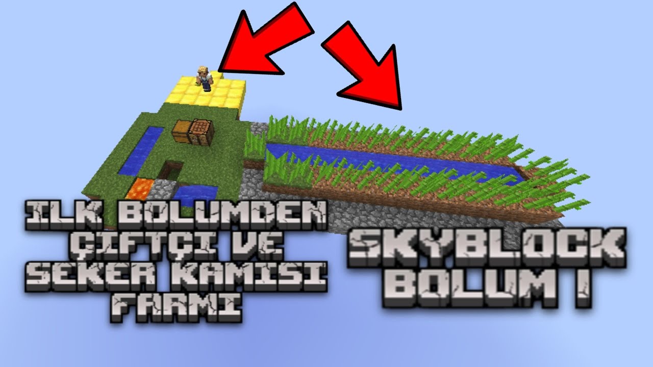 Skyblock "Bölüm 1" "İlk Bölümden Şeker Kamışı Farmı!" | Spear Network - YouTube