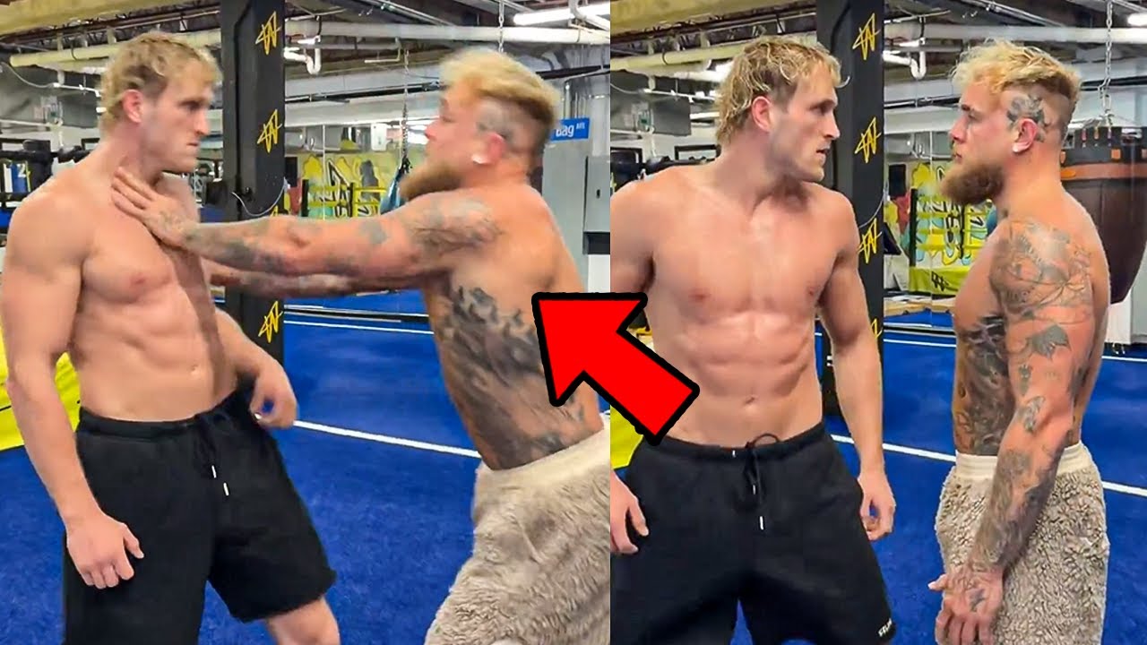 Jake Paul SHOVES Logan Paul In Face Off - YouTube