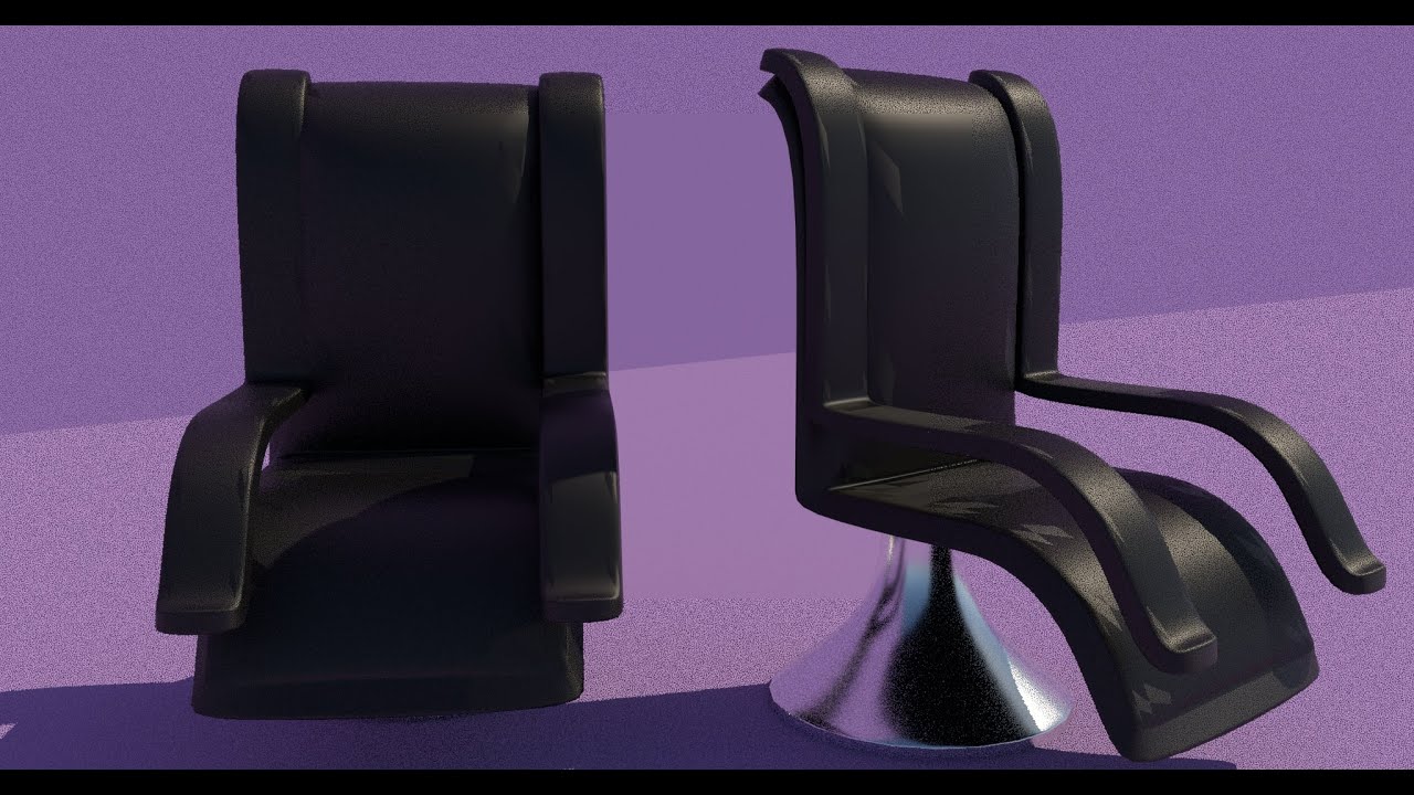 3d modeling of a chair in maya - YouTube