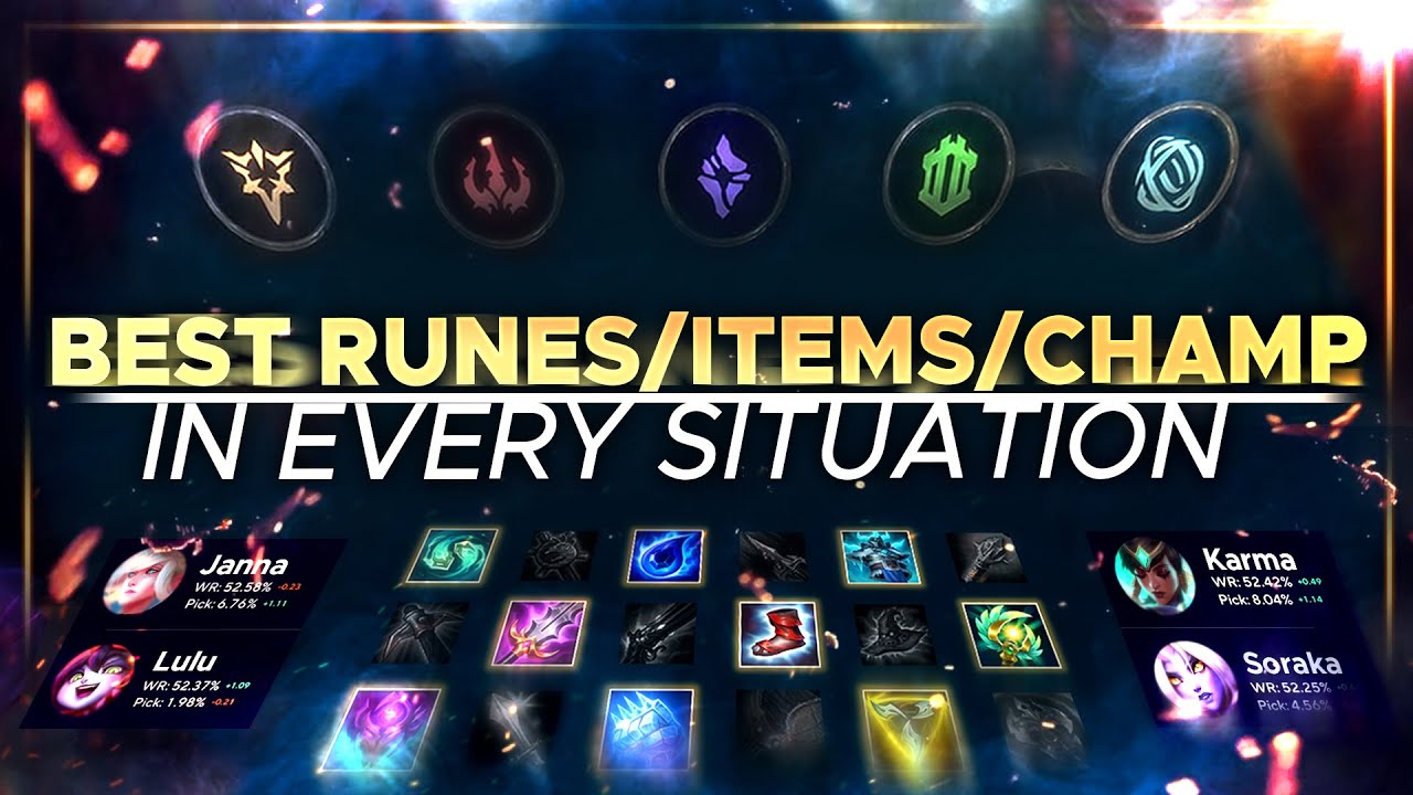 Answering all the "what are the best runes/items/champions" questions ...