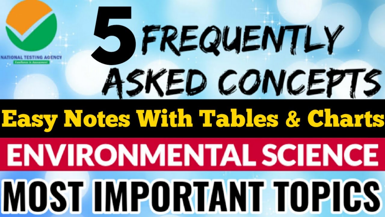 5 FAQs in NET Environmental Science_With Tables & Charts - YouTube