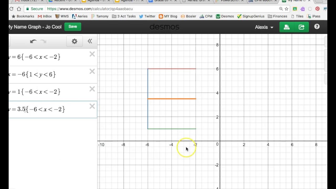Write your name in Desmos - YouTube