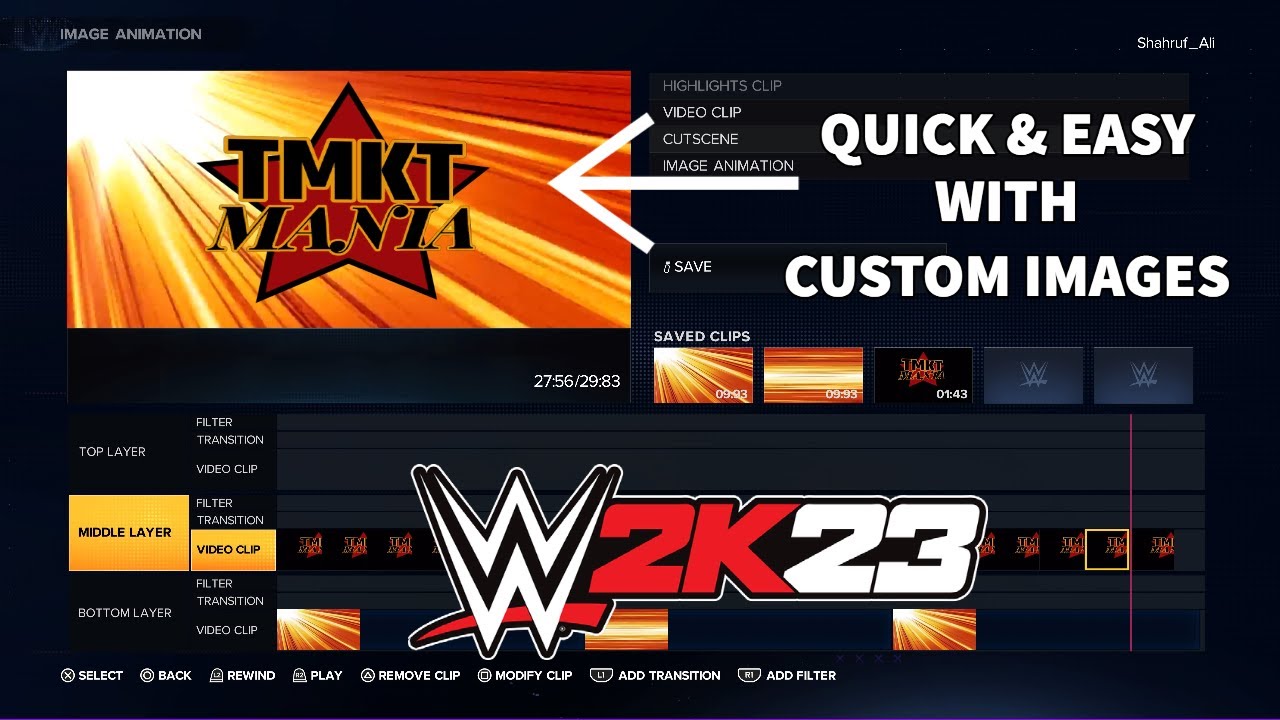WWE 2K23 - How To Create Custom Titantrons With Custom Images - YouTube