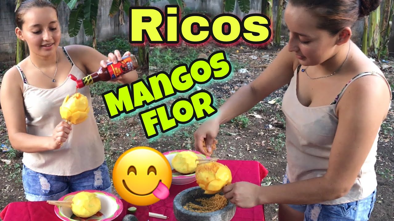 Preparando Un Rico Mango Flor, Así lo Hizo esta Chica - YouTube