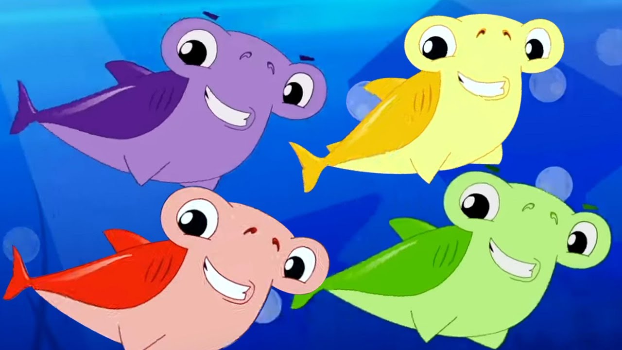 Five Little Sharks + More Kids Rhymes and Preschool Songs - YouTube