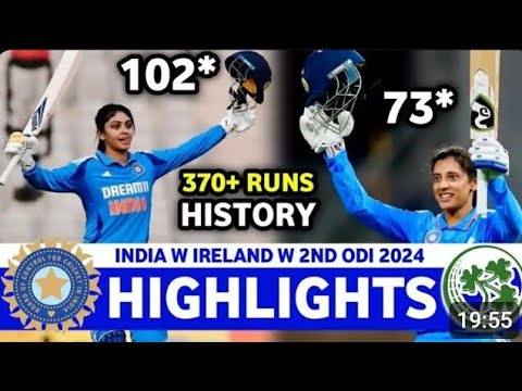 india vs ireland women 2nd odi match highlights 2025 #cricket #highlights