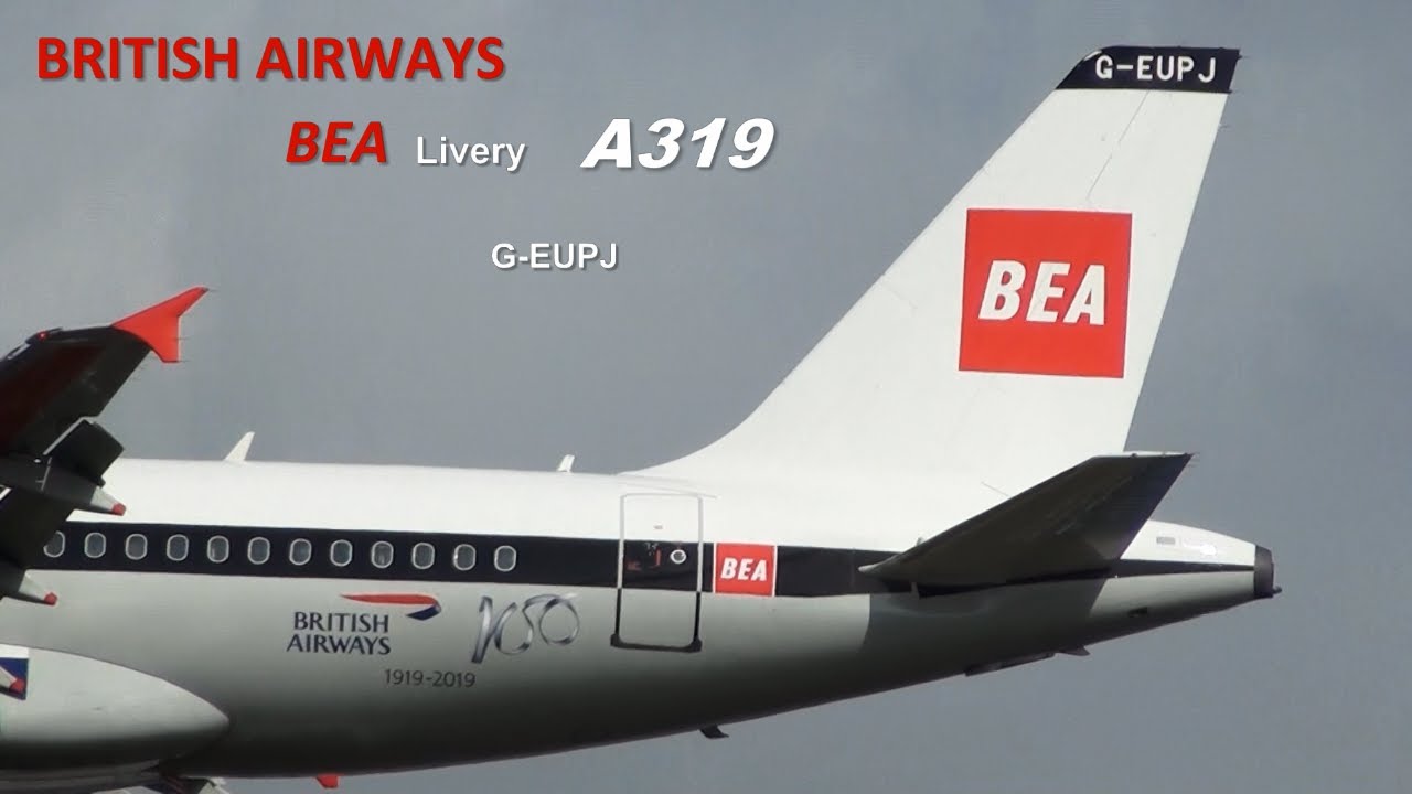 British Airways (BEA British European Airways) BEA A319 Arrival with ...