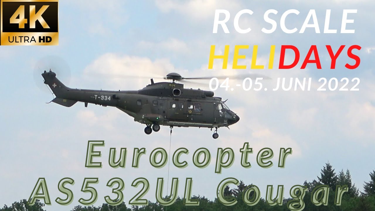 RC EUROCOPTER AS532UL COUGAR SWISS AIR FORCE (RC Scale Helicopter Show ...