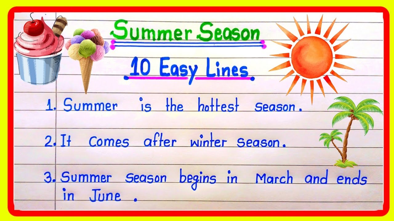 10 lines on summer season in english| summer season 10 lines in english ...