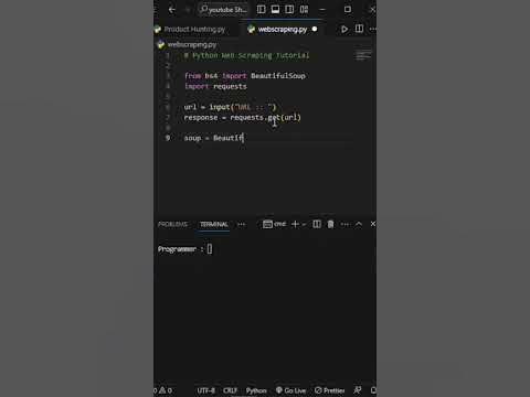 Python Web Scraping Tutorial #shorts #programming #python #webscraping #PythonWebScraping - YouTube