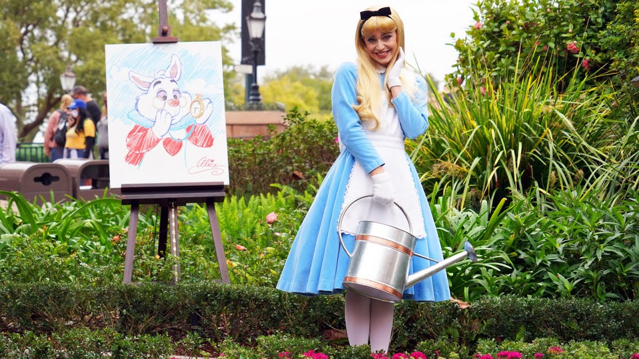 Alice from Alice In Wonderland Distanced Meet & Greet at Taste of Epcot ...