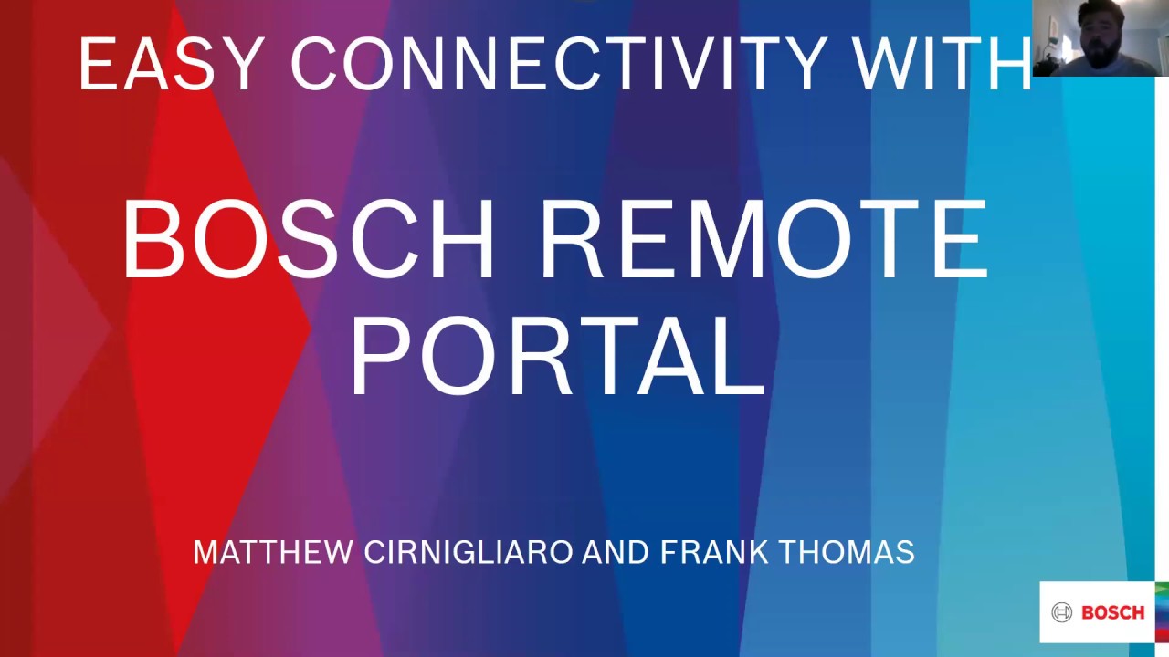 Bosch Remote Portal Module 6 Applications and Features - YouTube