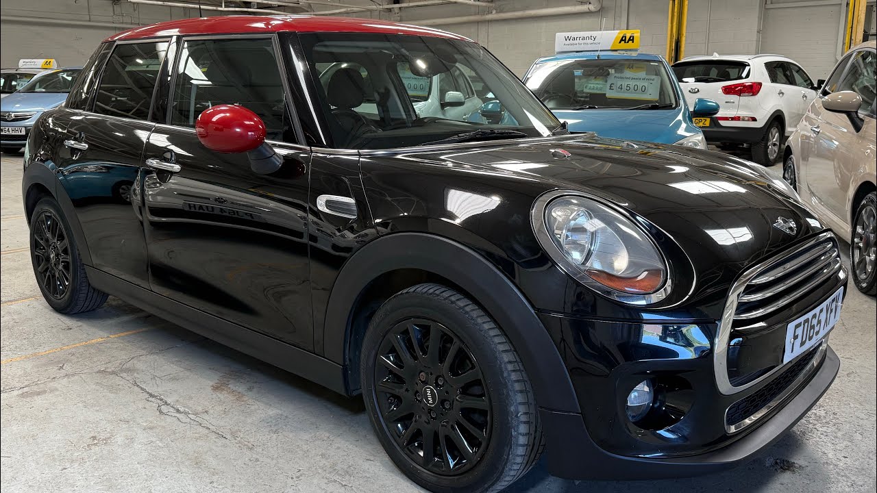 Mini 1.5 Cooper Black with red 65 plate - YouTube