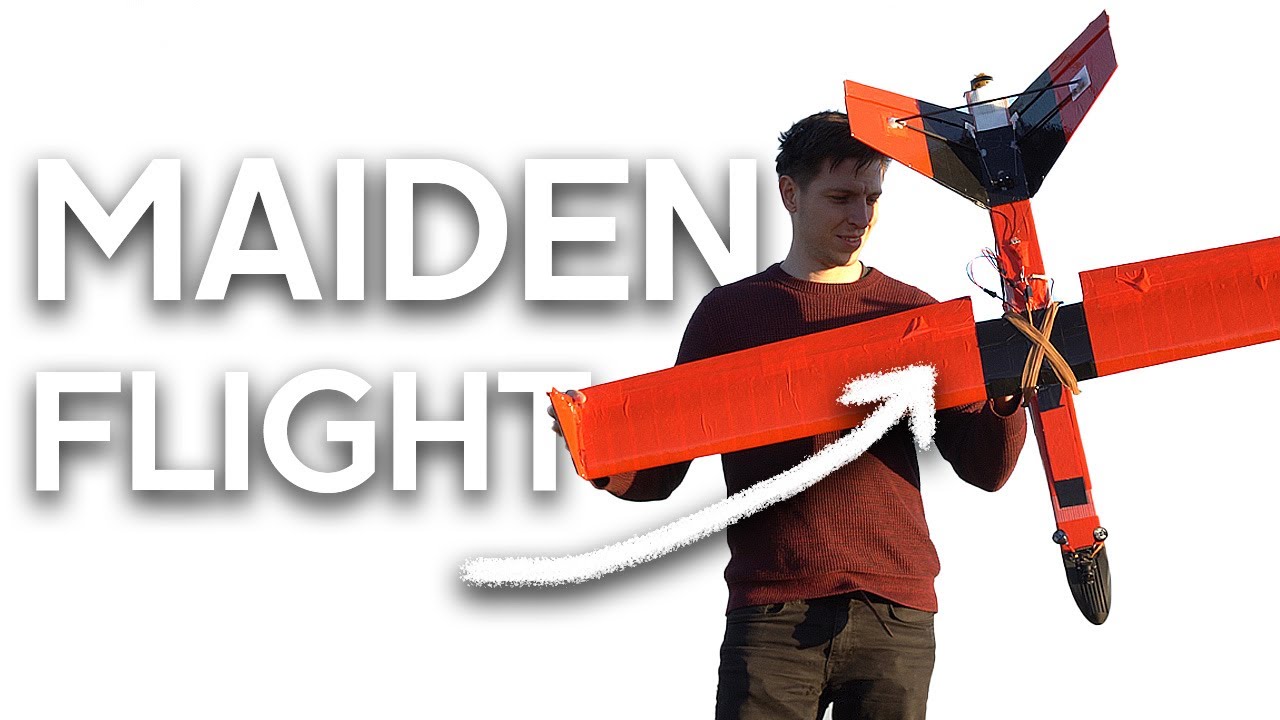 Autonomous V-Tail Pusher Plane Maiden Flight with OpenIPC Thinker and ...