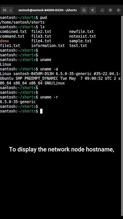 Learn Linux/Unix 'uname' Command in 60 Seconds! | Linux/Unix Commands for Beginners - YouTube