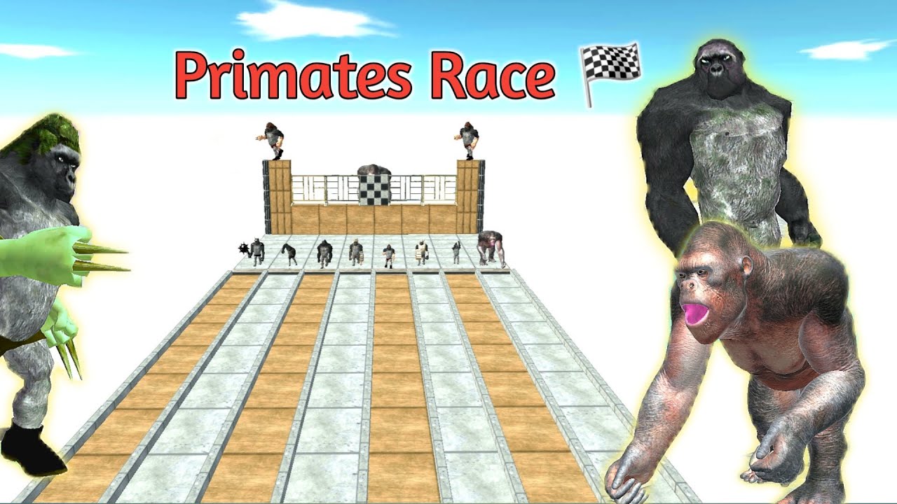 All Mutant Primates Race 🏁।।The Longest Primates Race।।ARBS।। #arbs ...