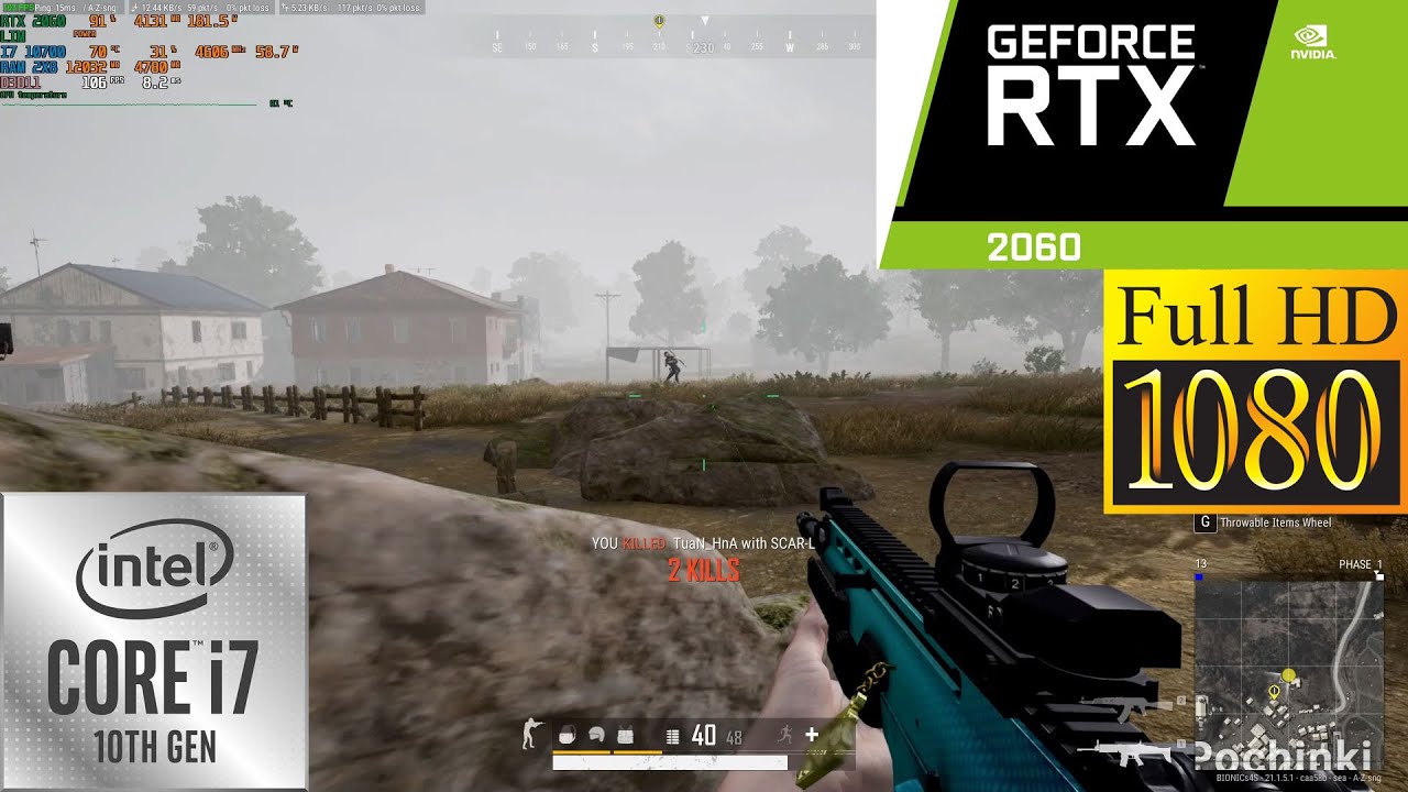 PUBG PC : RTX 2060 + i7 10700 l 1080p - (ULTRA SETTING) ERANGLE - YouTube