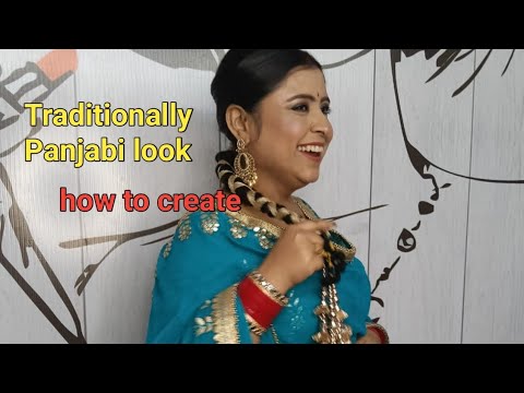 How to create Panjabi traditional look step by step 💫 uncut video watch ...