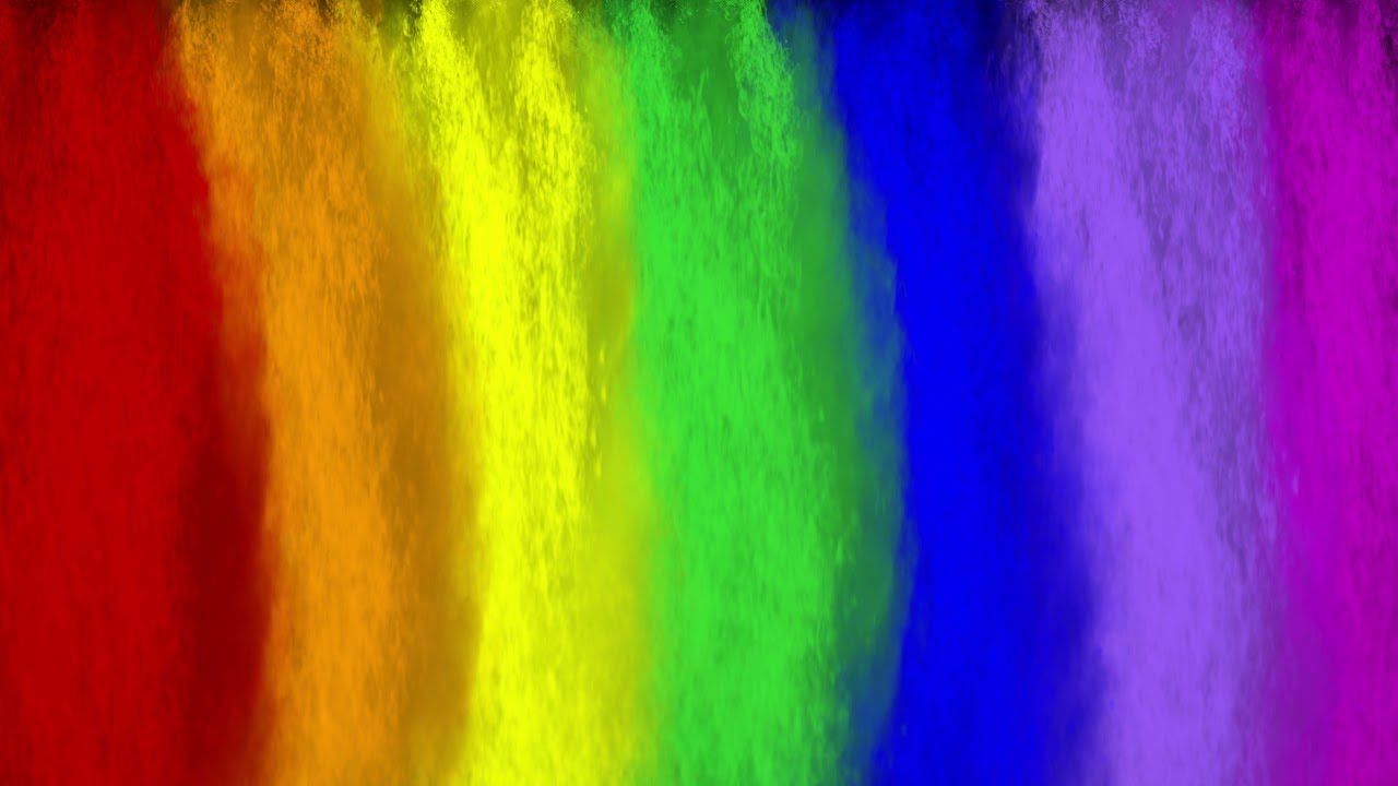 4K Video (1 hour) rainbow waterfall – animated background - YouTube