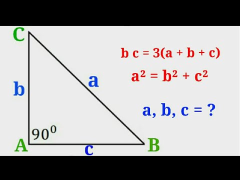 find side lengths of Triangle if a, b, c are integers ? - YouTube