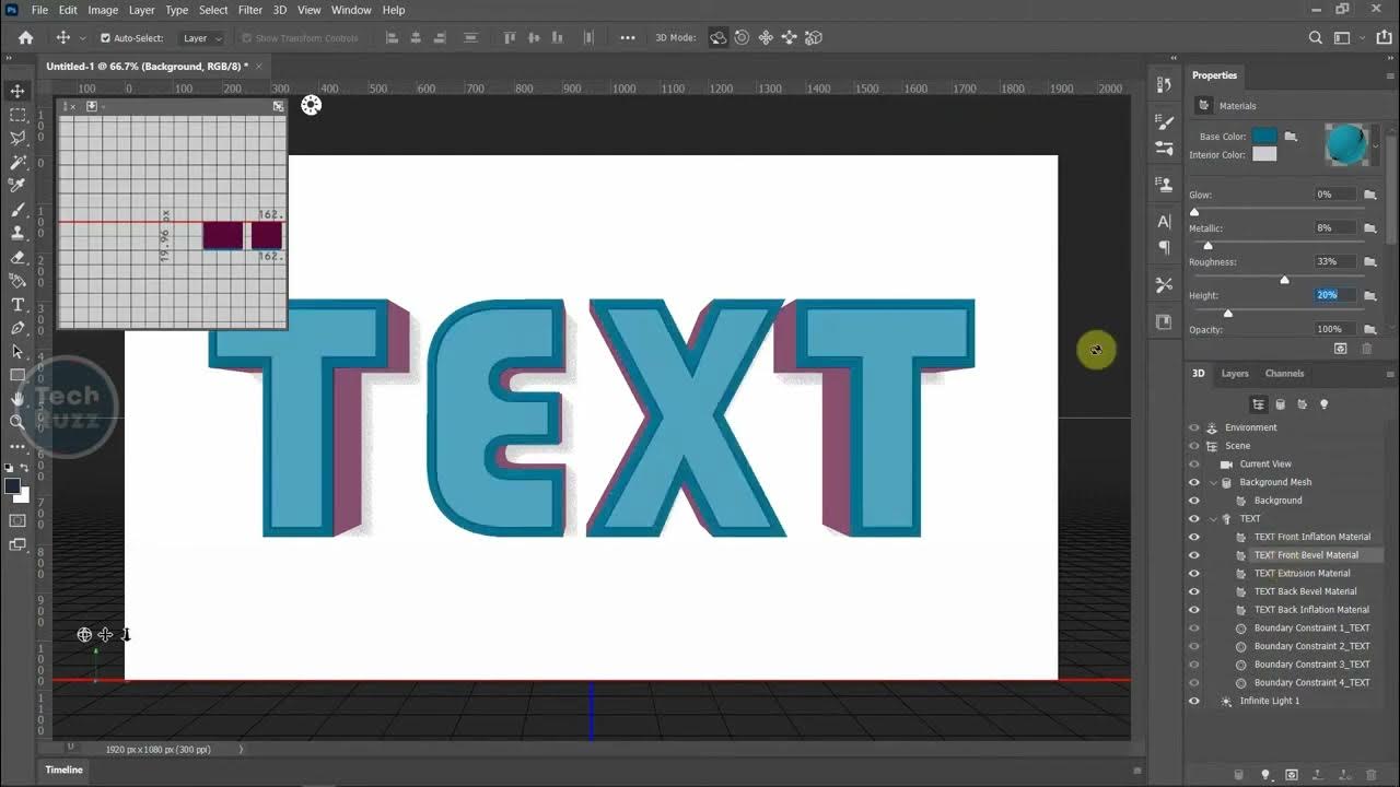 3D Text Photoshop Tutorial ｜ How To Create 3D Text In Photoshop CC 2019 ...