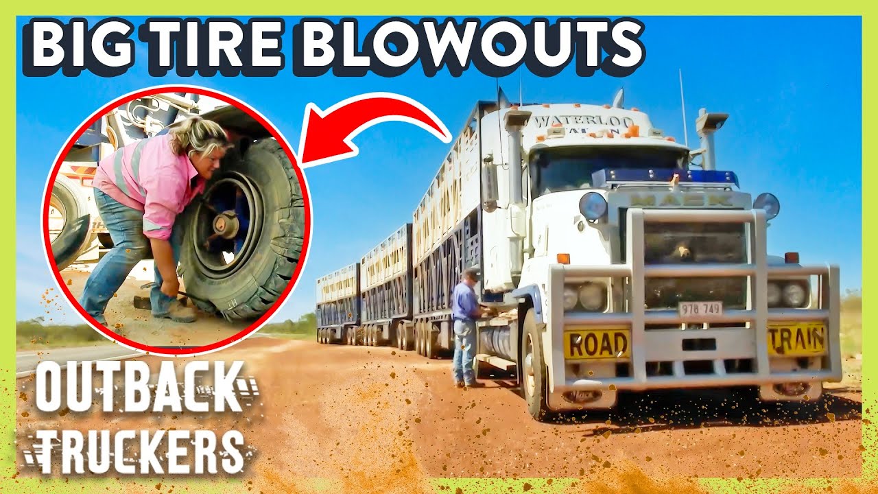 Big Blowouts! Truck Tires Explode On Rough Dirt Roads - YouTube