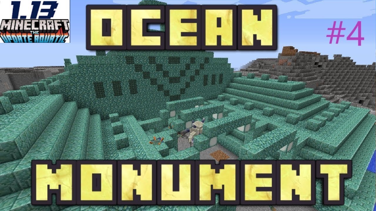 Minecraft 1.13 #4 l TWO WATER TEMPLES SPAWN IN EACH OTHER - YouTube