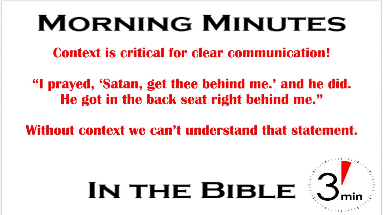 Context Is Critical For Clear Communication - YouTube