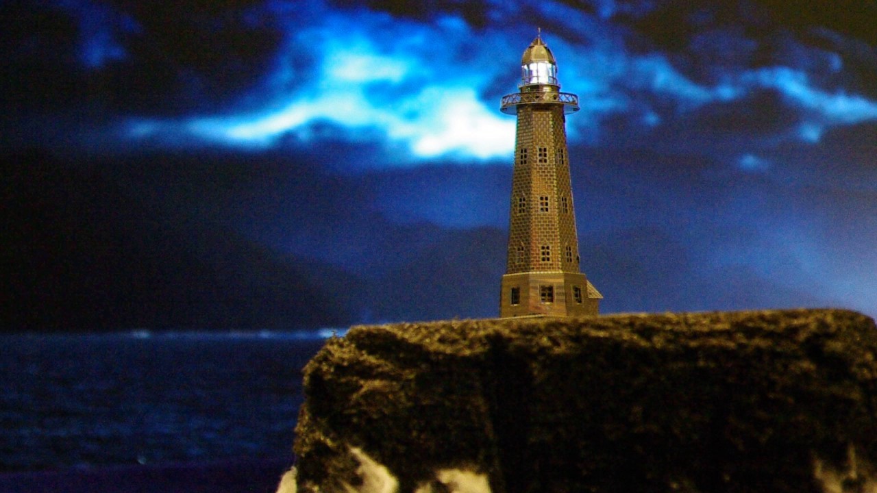 Metal Earth Lighthouse with flashing light - YouTube