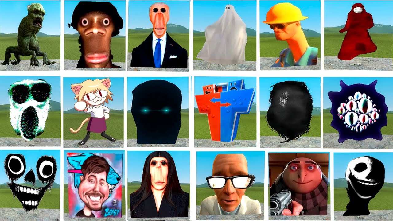 ULTIMATE NEXTBOTS PACK SURROUNDED NICO'S NEXTBOTS FAMILY \Nextbots\ Gmod! Garry's Mod! \ Sandbox ...