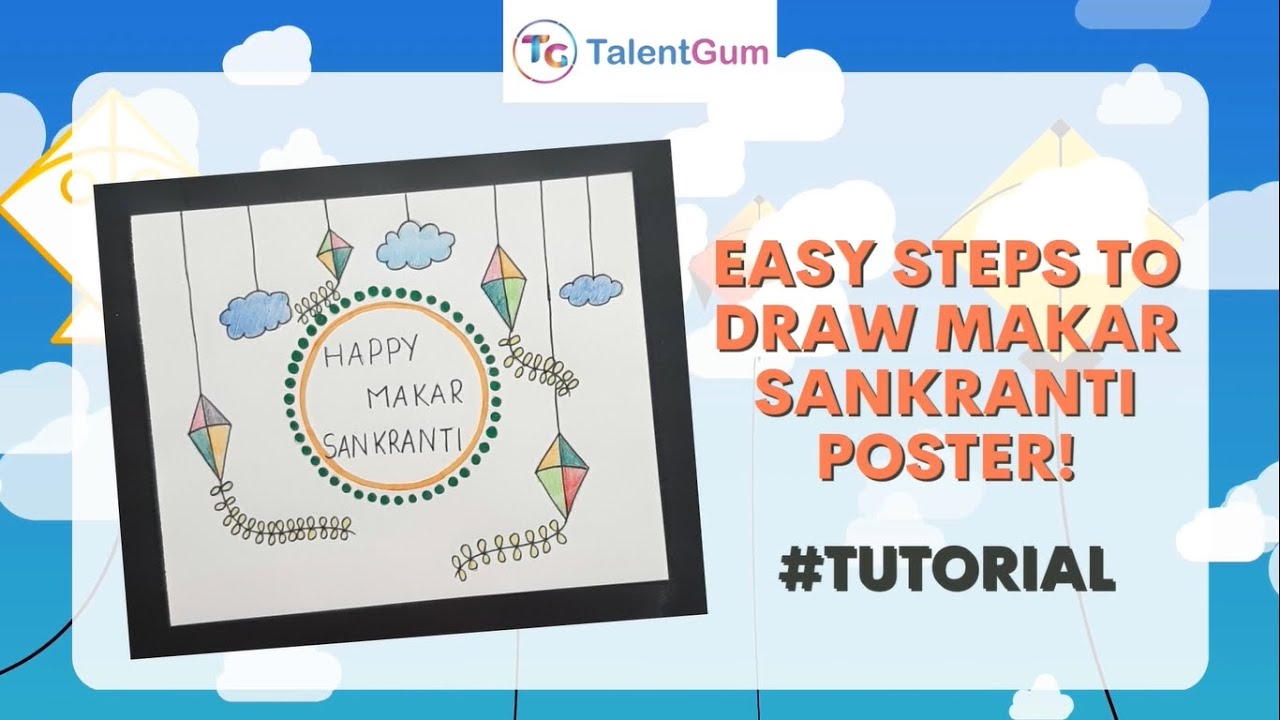 Happy Makar Sankranti | Drawing Tutorial | Online Art and Craft Classes ...