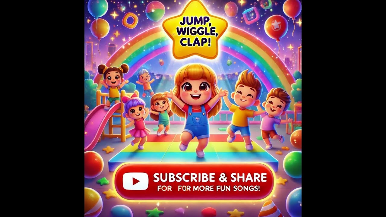 🎵 Jump, Wiggle, Clap! | Fun Kids Dance Song | Nursery Rhymes & Movement ...