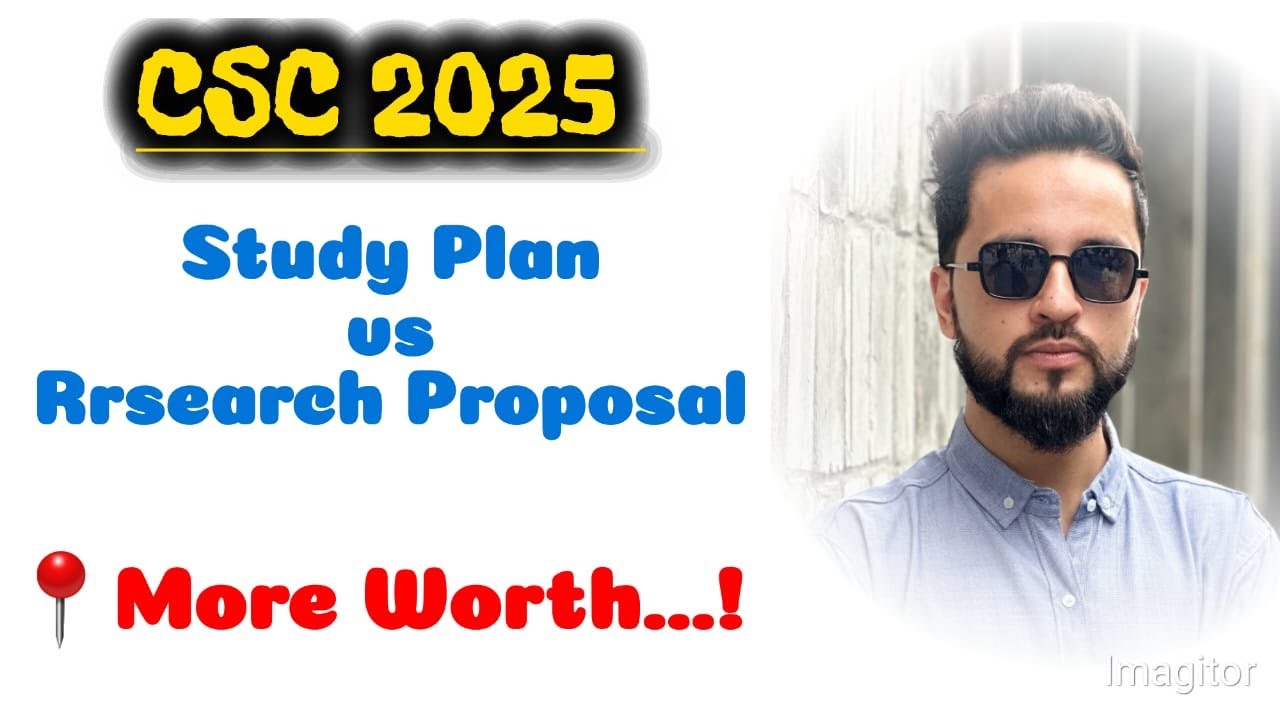 Study Plan vs Research Proposal | Make Research Proposal | CSC ...