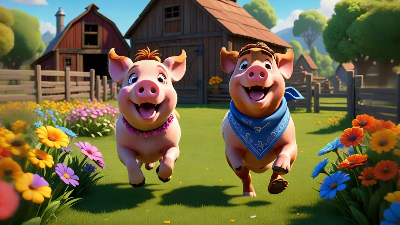 Four Flying Pigs Zoom Through Clouds + More Nursery Rhymes & Kids Songs ...