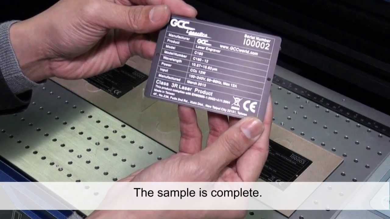 GCC LaserPro---Engraving Product Label - YouTube