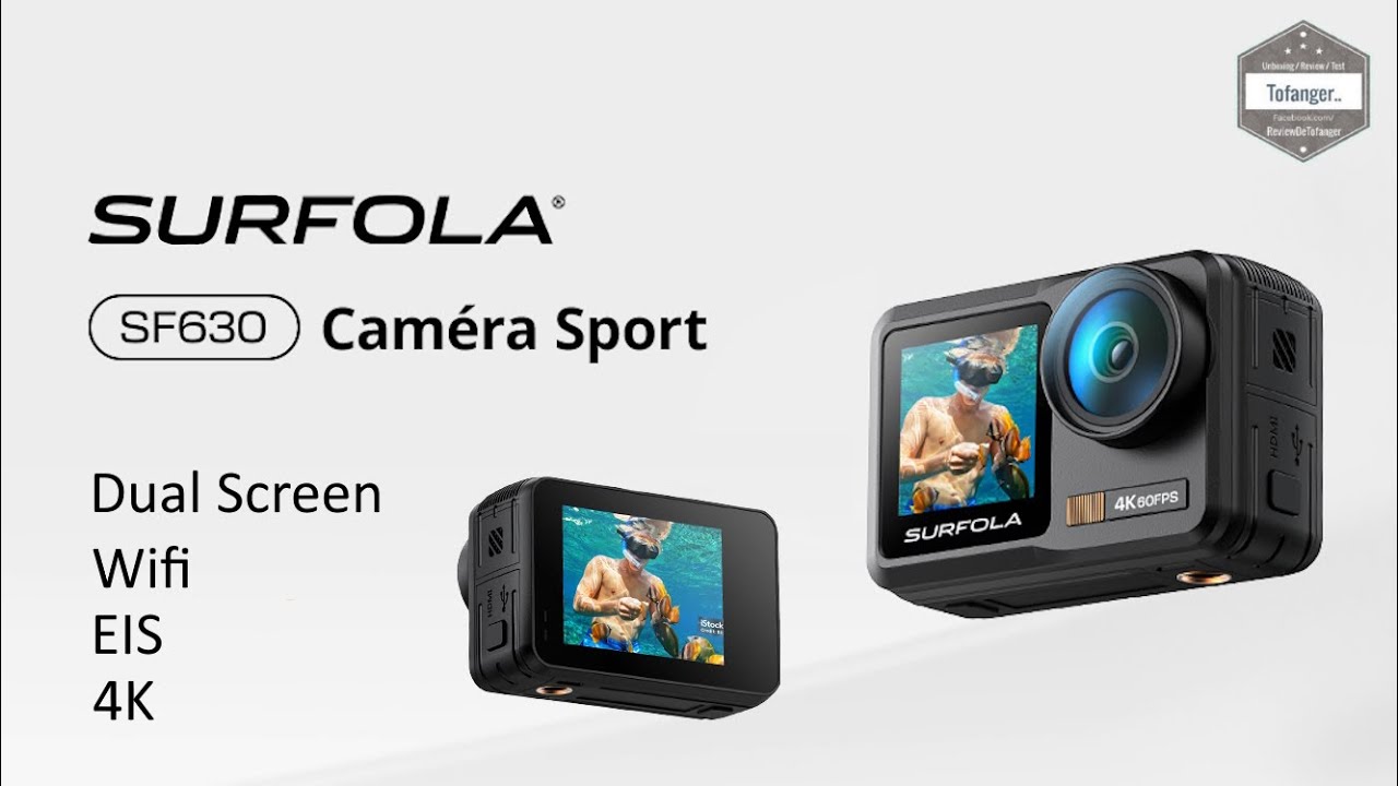 Surfola SF630 Caméra Sport 4K 60FPS - WiFi & EIS & Double Ecran ...