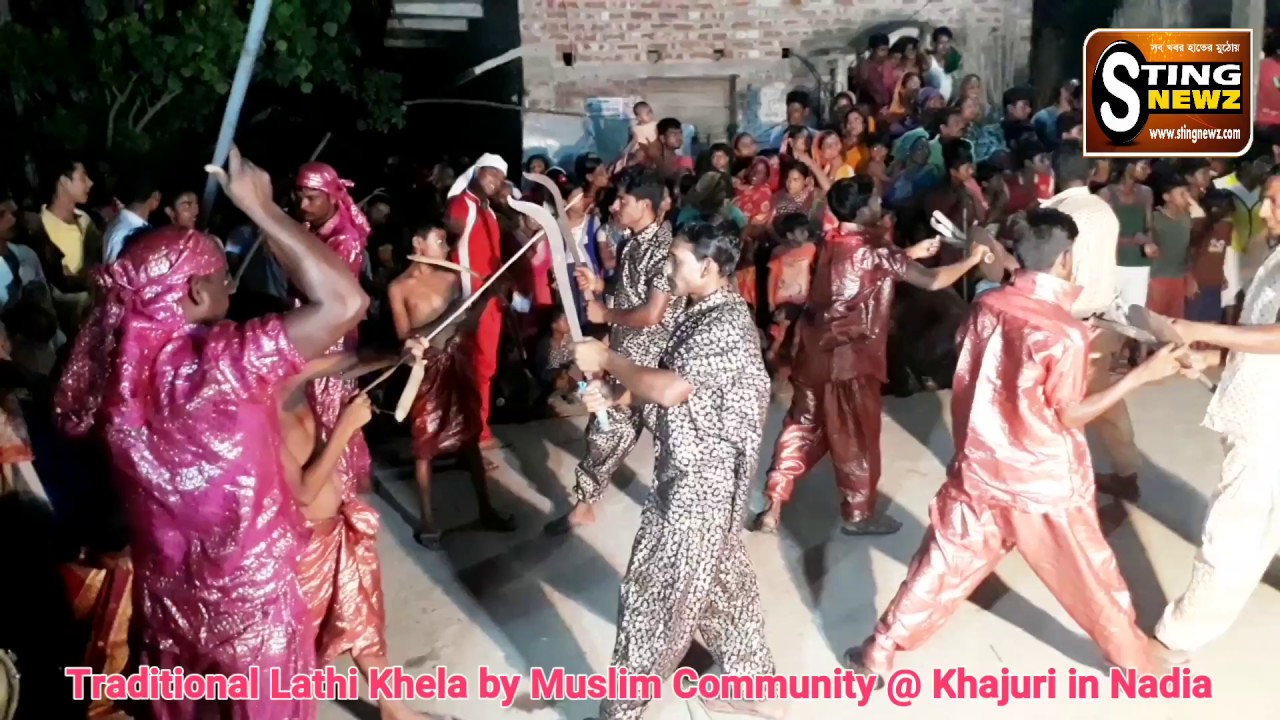 Traditional Lathi Khela (লাঠি খেলা) by muslim community on the occasion ...
