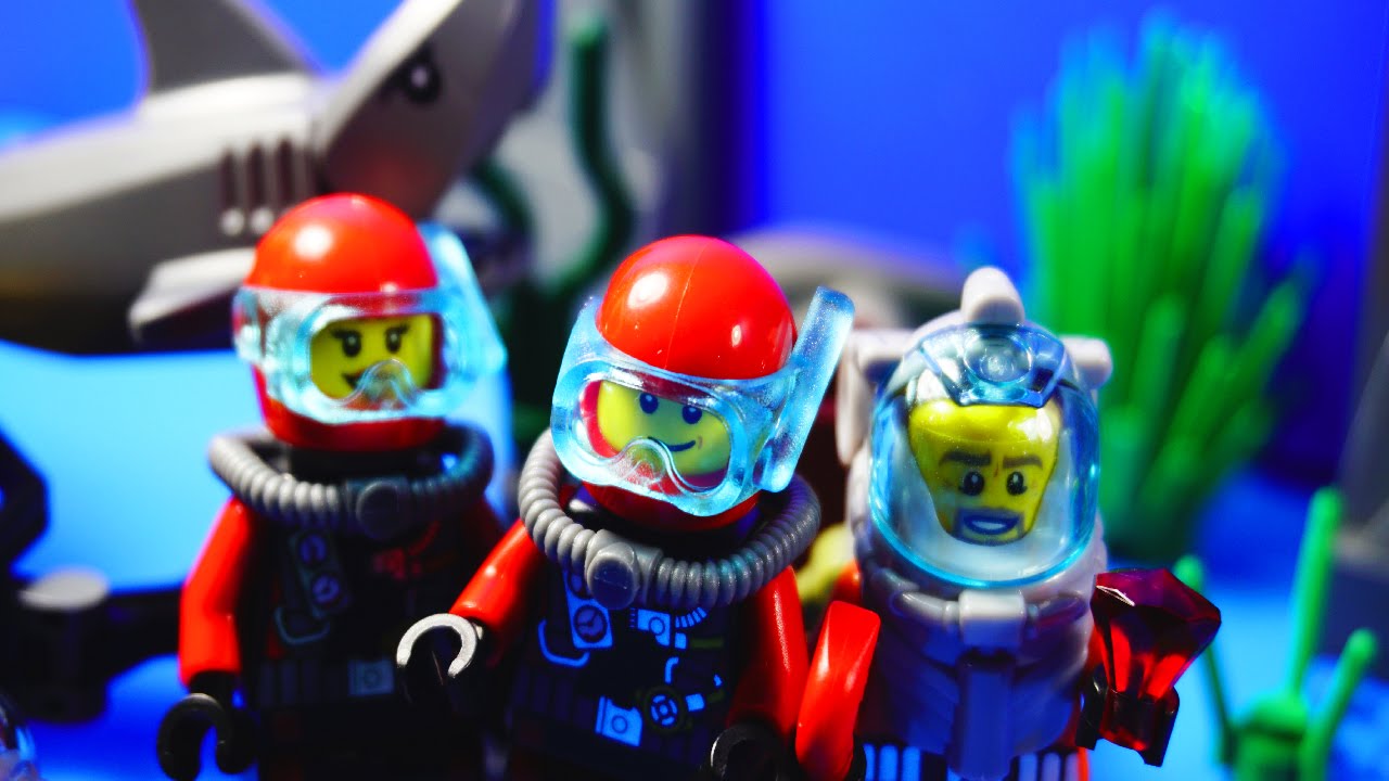 Epic Lego animation Deep Sea Treasures Shark Attack :LEGO City Deep Sea ...