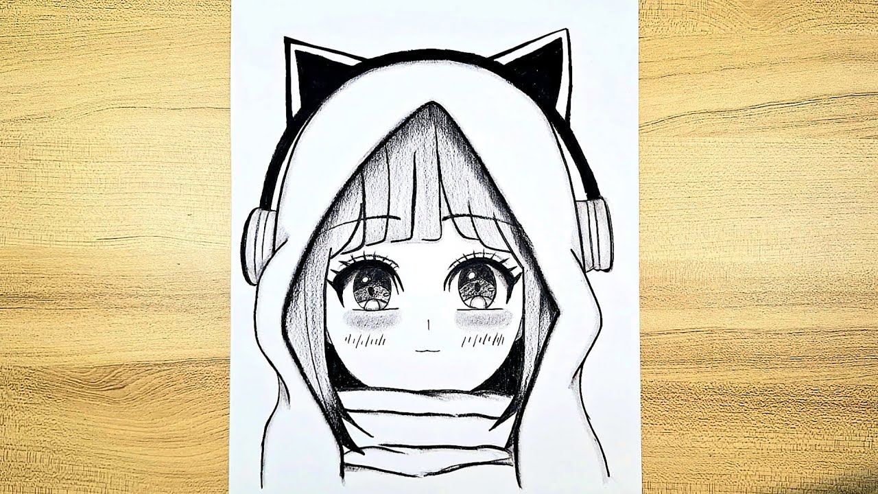 How to draw cute girl - Easy drawing tutorial /cara menggambar anime ...