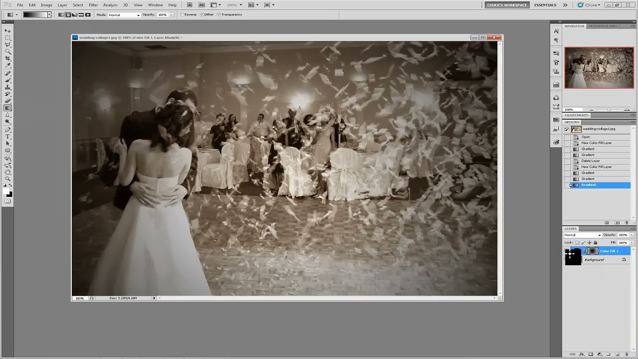 Photoshop CS5 - Creating a Vignette Using a Layer Mask - YouTube